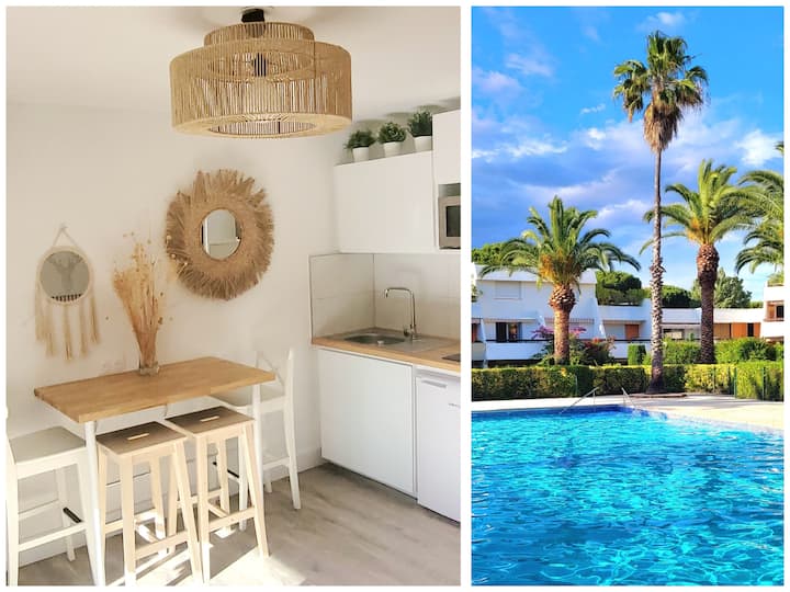 Magnifique Studio Avec Piscine Ouverte Et Jardin - La Grande-Motte