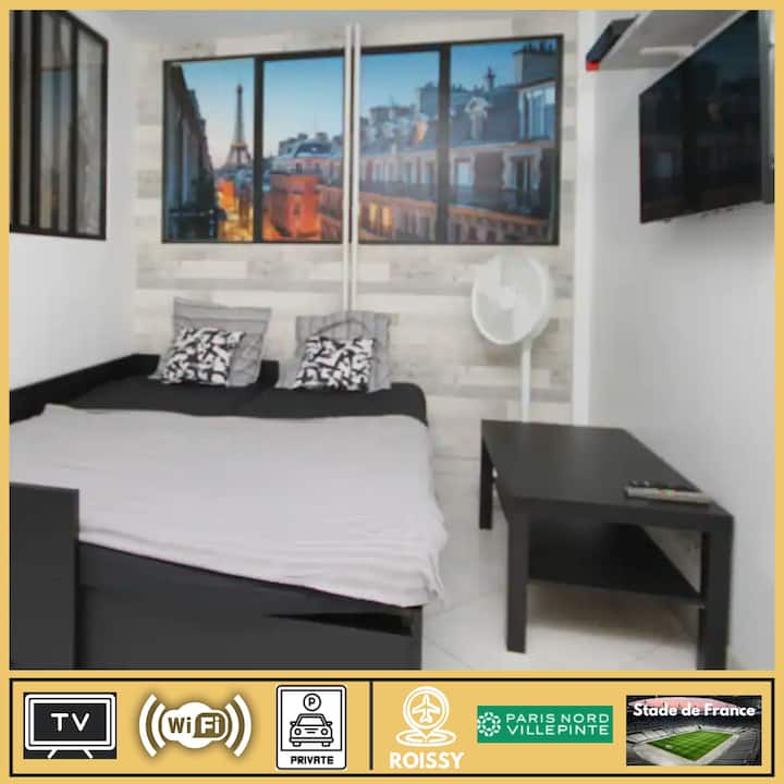 Agréable F2 Proche Paris, Cdg, Bourget & Parc Expo - Drancy