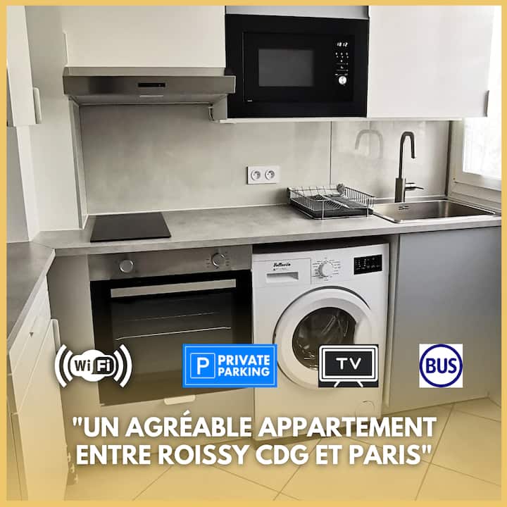 Agréable F2 Proche Paris, Cdg, Bourget & Parc Expo - Drancy