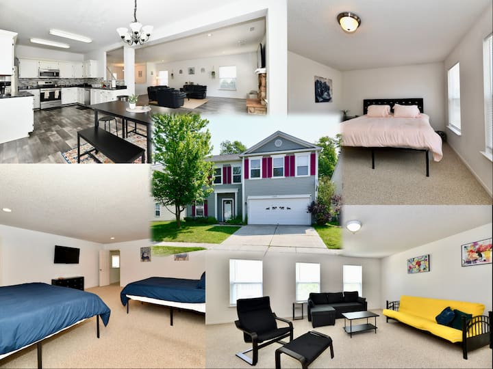 4 King Beds, Jacuzzi, Easy Highway Access - Fishers, IN