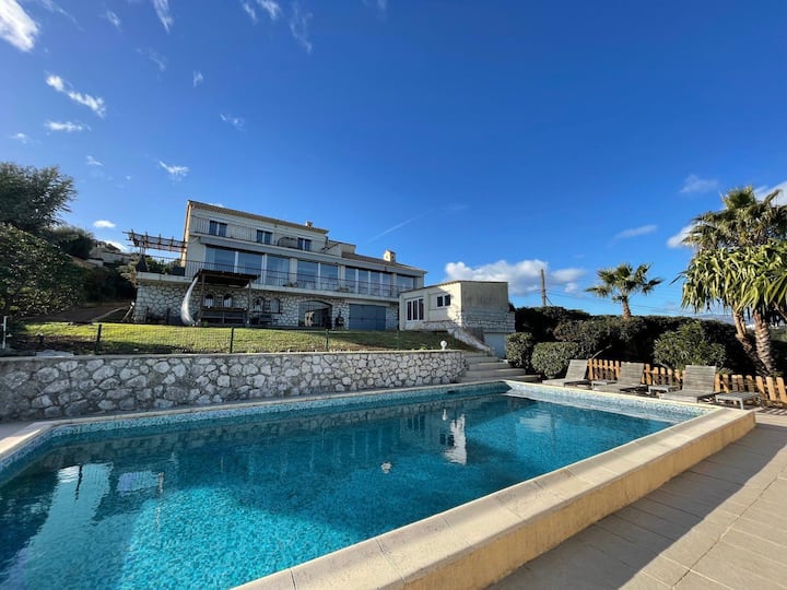 Enorme Villa, Vue Mer & Montagnes, Clim, Piscine - Costa Azul