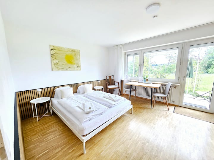 Heimatel: Modernes Studio Mit Terrasse Im Blümele - Scheidegg
