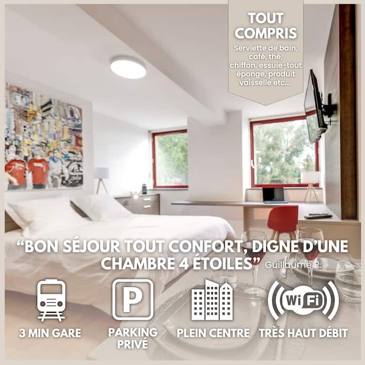 Le Nénuphar – Parking Privé, Central, Proche Puy - Cholet
