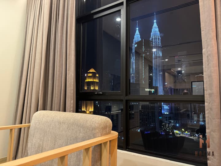 @S1b07a 市中心|双子塔景观|浴缸 Best 1br Bathtub & Klcc View! - Kuala Lumpur