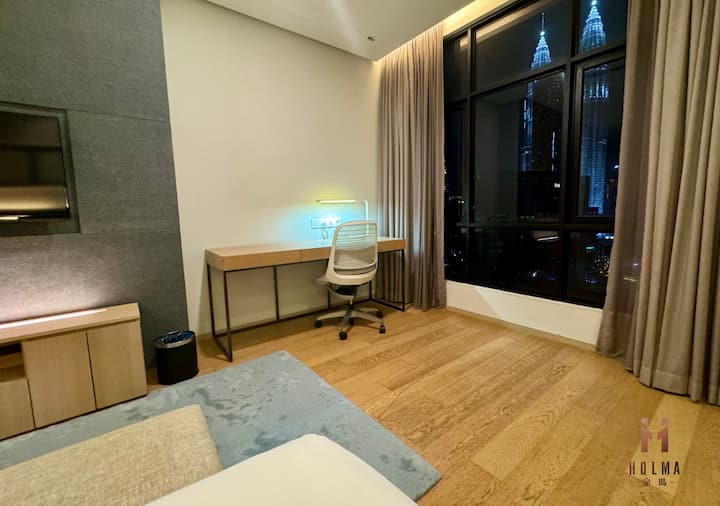 @S1b19a 市中心｜双子塔景观｜浴缸 Best 1br Bathtub & Klcc View! - Kuala Lumpur