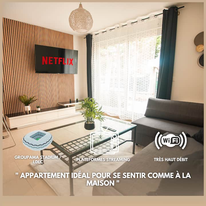 "L'onde Douce" - T2 Cosy - Proximité Tram T3 & T7 - Décines-Charpieu