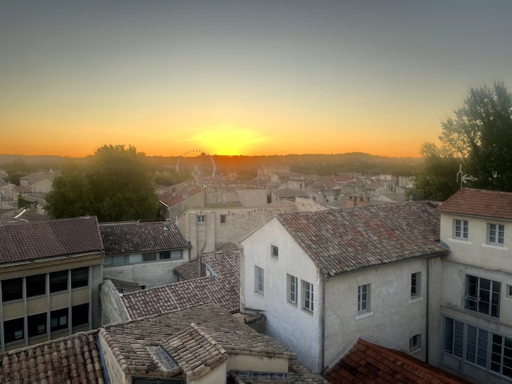 Sunset Sur Avignon - Palais des Papes