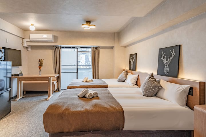 2bed/kix Direct/lit House Kuromon Ⅲ/Dotonborinamba - Osaka