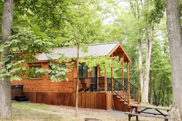 Tiny Home | One Bedroom With Hot Tub - Bald Eagle State Park, Howard