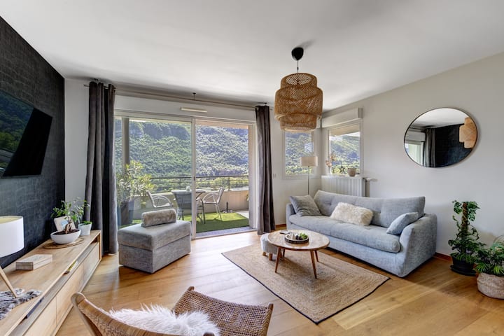 App Familial - Terrasse Panoramique Vue Montagnes - Annecy