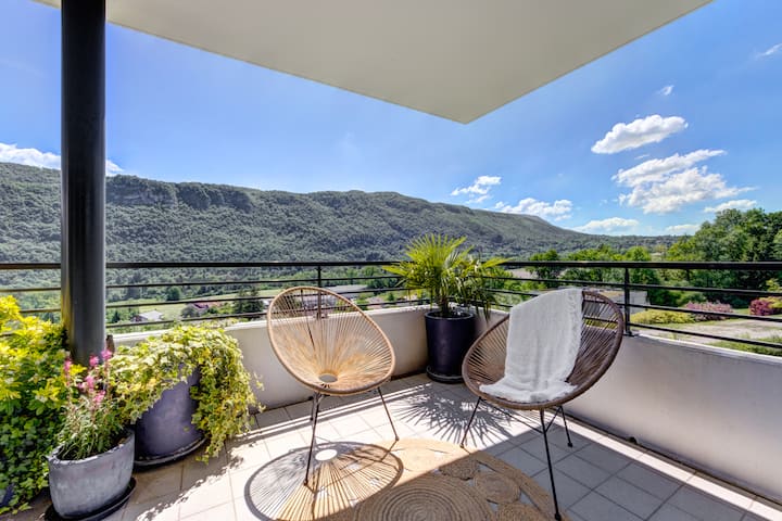 App Familial - Terrasse Panoramique Vue Montagnes - Annecy-le-Vieux