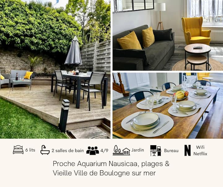 Maison Calme 4à9p Avec Jardin Près Centre/nausicaa - Carly