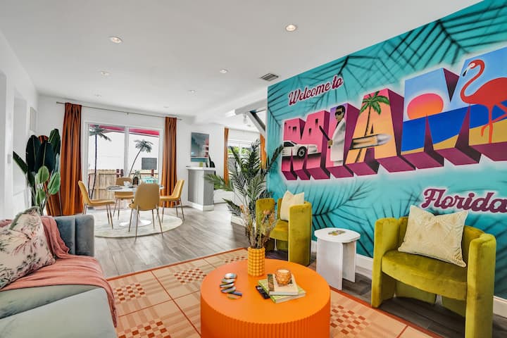 Retro Miami Downtown Brickell | Pool & Billiards! - Miami