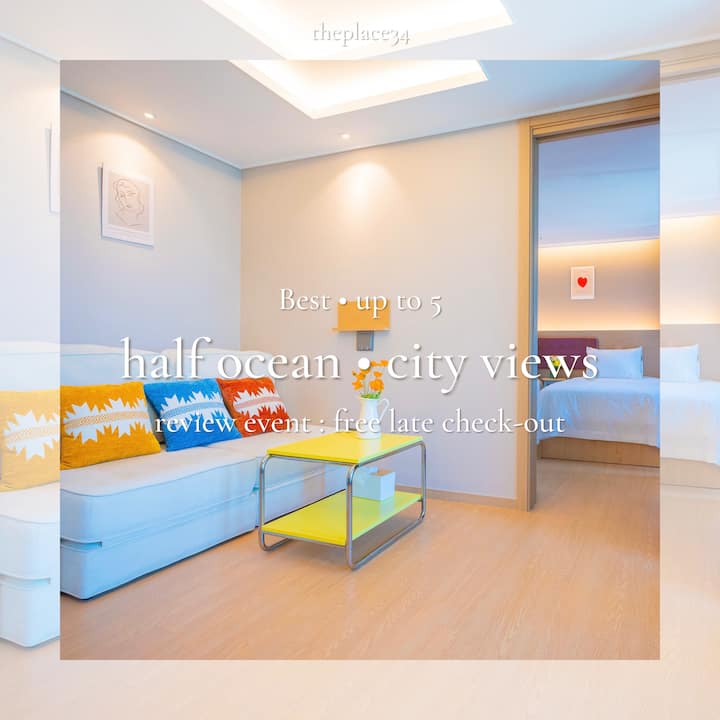 리뷰이벤트 • 4beds 고층 미니 오션 트리플룸 최대 5인 | 해운대역 3분 (09) - Busan