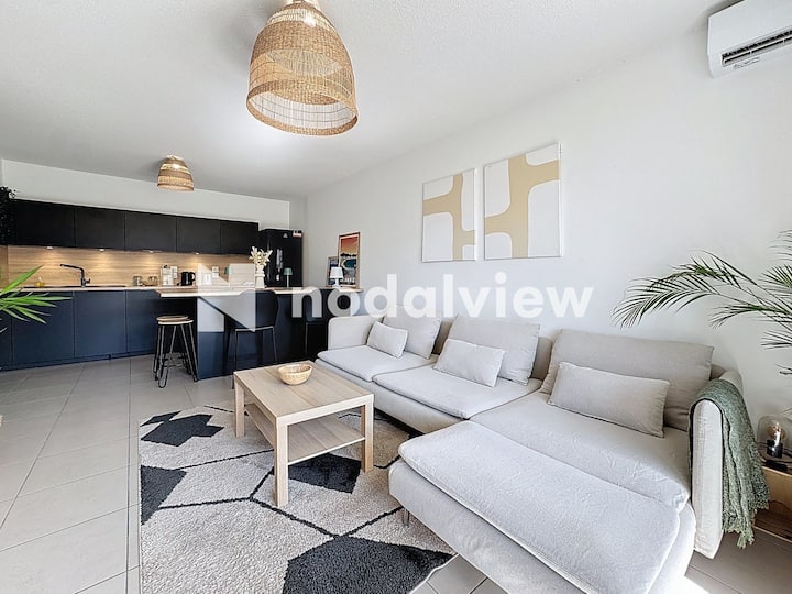 Superbe Appart 2ch, Clim, Terrasse, Pkg, Wifi, Tv - Montpellier