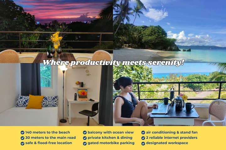 Romantic Sunset Balcony: 2-min Walk To The Beach - Malay