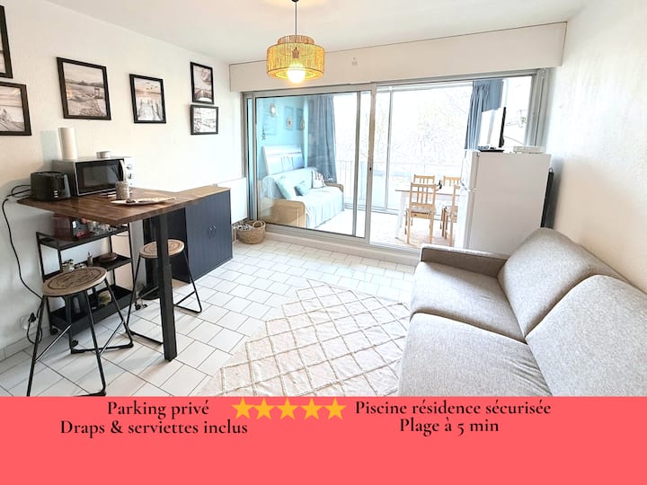 Studio 4 Pers, Parking, Piscine, Mer Grande Motte - La Grande-Motte