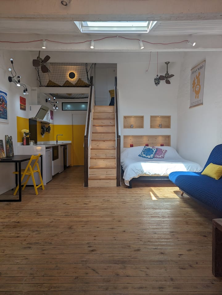Loft D'artiste Au Vieux Centre Avec Hammack, Clim - Collioure
