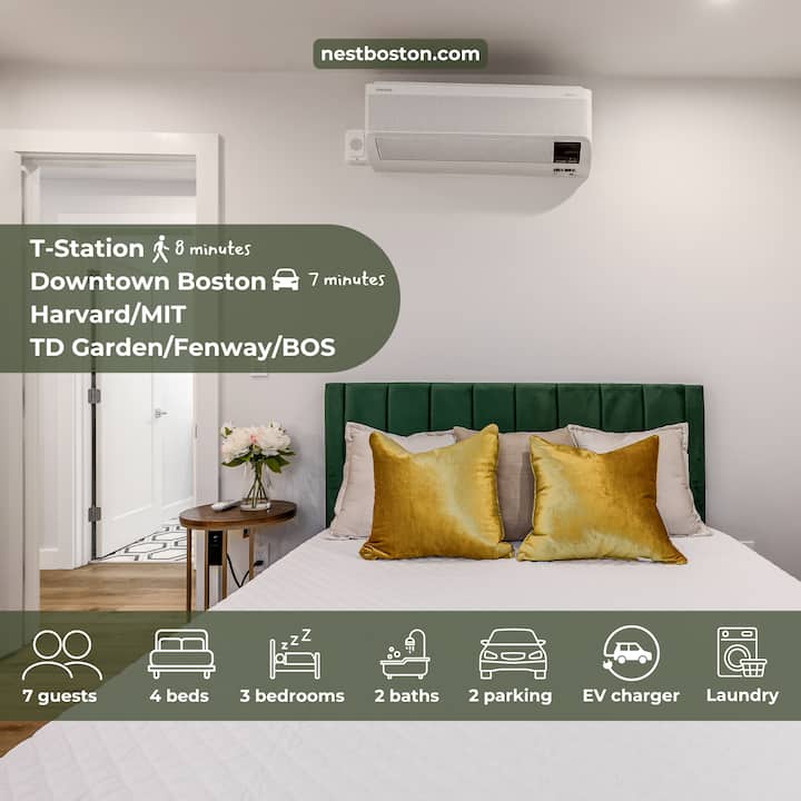 3br2bth Parking, Cambridge/boston, W/d, Subway,a/c - Boston, MA