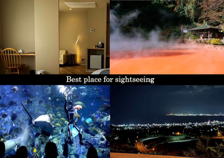 New Open Resort Stay Spa Tsurumi 屋上露天風呂完備 【デラックス】 - Beppu