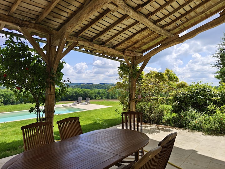 Gite Le Solquirit -Vue Imprenable Et Piscine Neuve - Condom