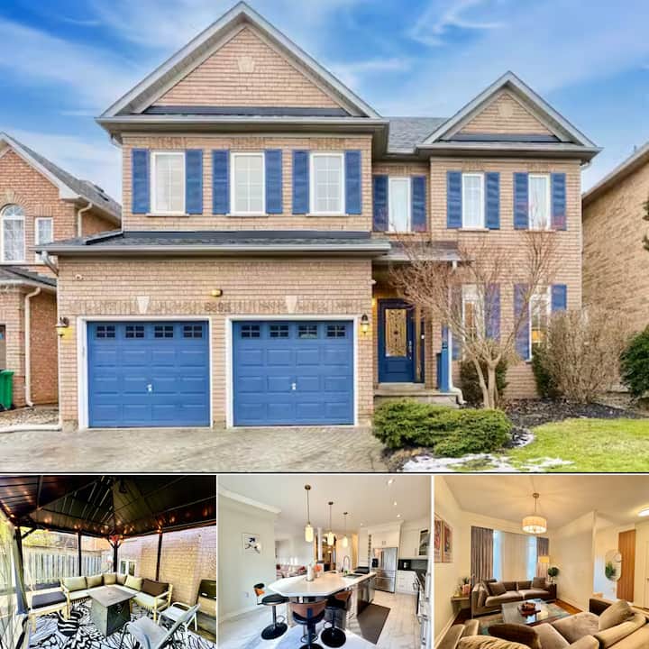 Spacious 5br | Firepit, Free Parking, Near Airport - Brampton