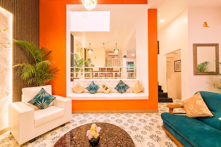 Celesta Villa With Pvt Jacuzzi Pool/walk To Beach - Goa