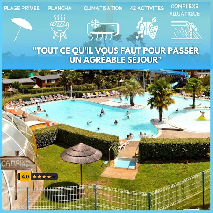 Camping Les Viviers Cap-ferret 2chambres 6couchage - Lège-Cap-Ferret