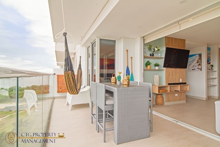 M908-1br | Walk To Beach | Rooftop Pool | Jacuzzi - Cartagena
