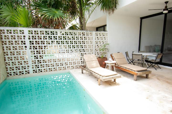 Ground Floor Jungle Villa- Veleta 2br Privatepool - Tulum