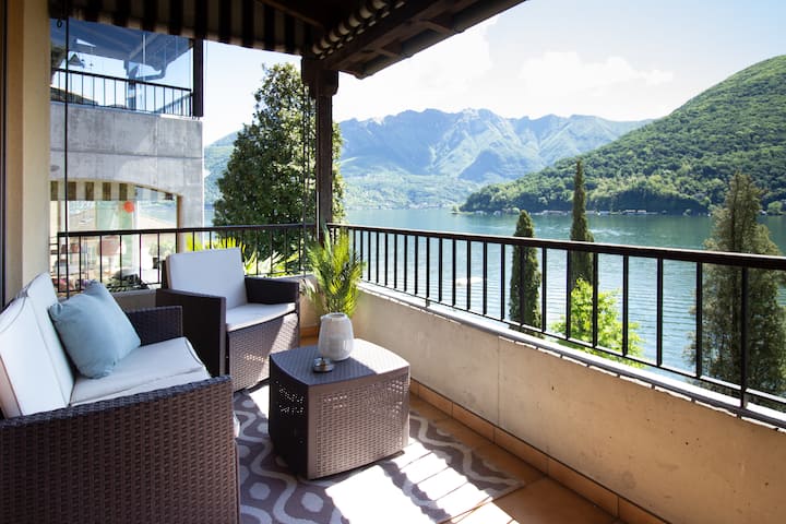 Vista Lago, Piscina, Parking Privato, Vico Morcote - Kanton Tessin