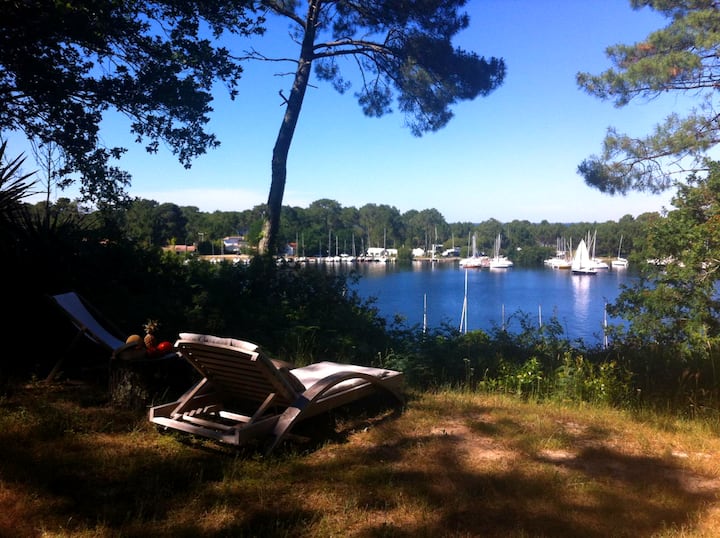 Arty Maison Face Au Lac - Plages Hyper Secures 5mn - Biscarrosse