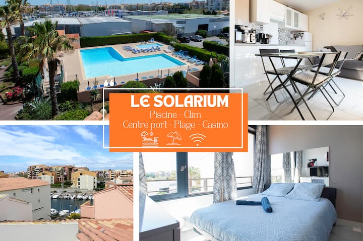 Le Solarium - Piscine Partage-5 Pers - Centre Port - Agde