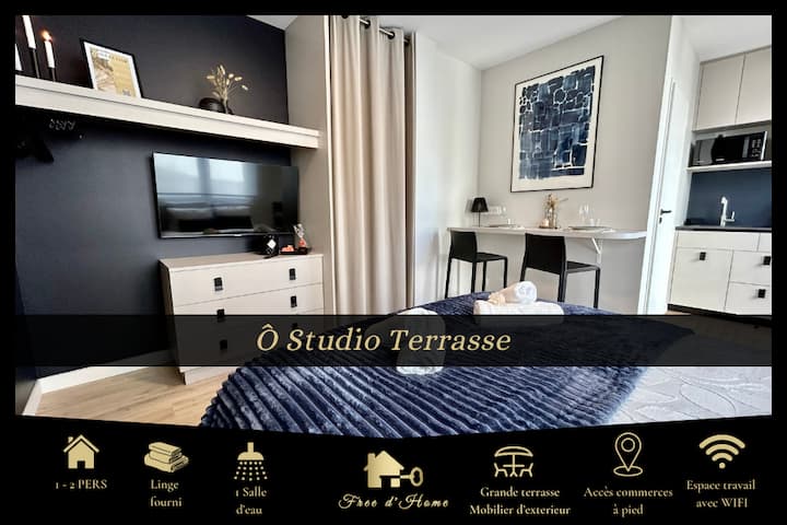Ô Studio Terrasse - Centre Ville De Lorient - Gare - Lorient