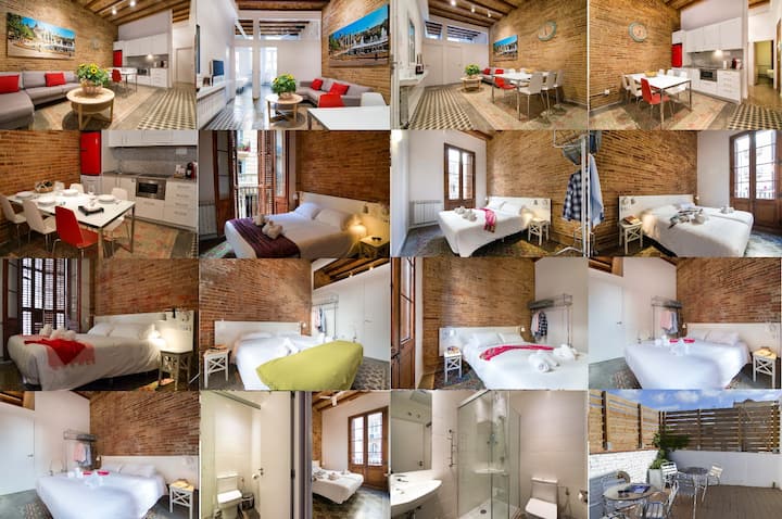 Happy Nice 8 Bedroom Groupflat, Maximum 16 People - Barcelona-El Prat Airport (BCN)