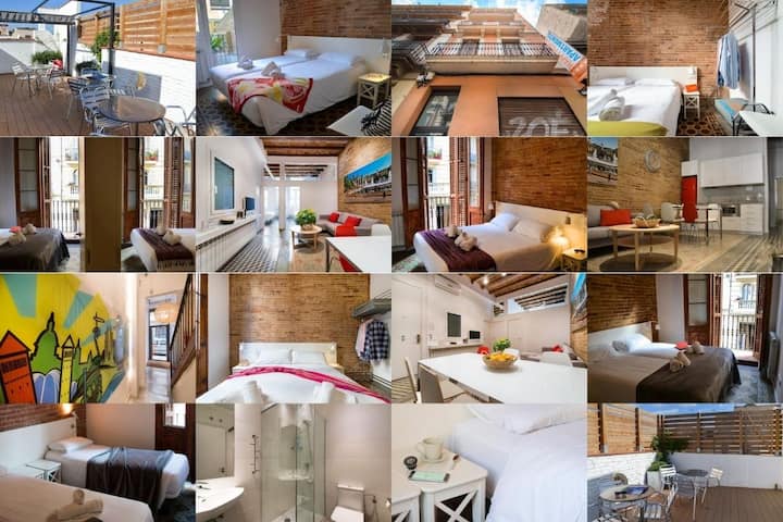 Happy Nice 8 Bedr. Groupflat Pl Espanya 16 People - Viladecans