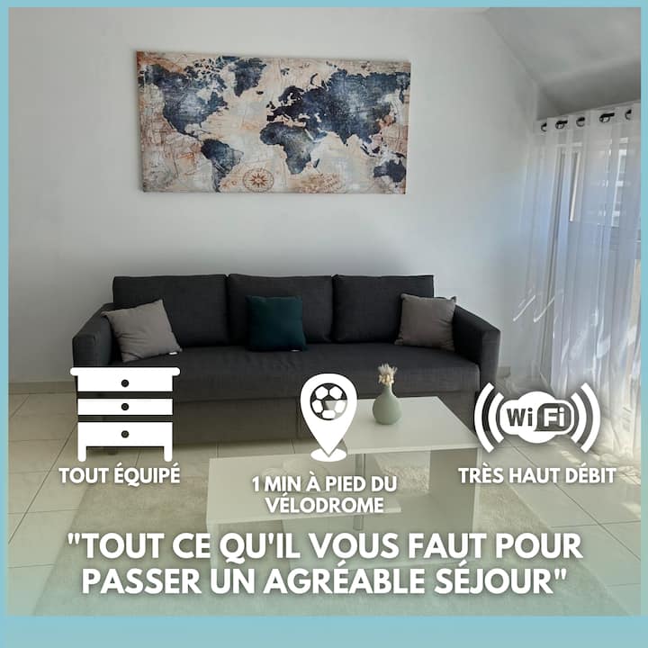 Studio Propre Et Sécurisé, Plage Du Prado - Marsylia