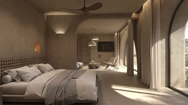 Majestic Eco-suite: Private Patio, Pool & Sea View - Кисамос