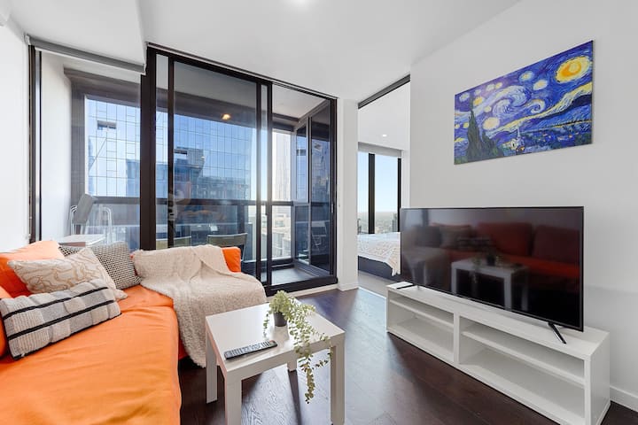 Lv49-comfy 2b Apt In Cbd/skybus/southern Cross - Melbourne