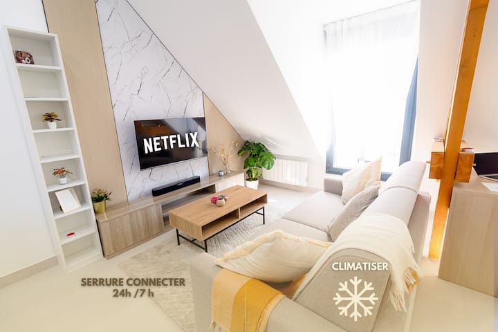 La Chaleureuse- Wifi -Clim - Les Bonn'appatts - Département Yvelines