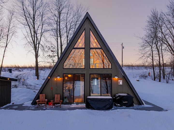 Sauna On Quiet Lakeside A-frame @Grenwoodaframe - Wisconsin