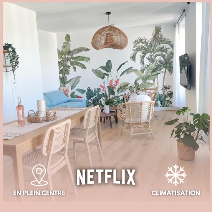 Appart Climatisé 100m2, Centre Ville, 2 Ch, 6 Pers - Nîmes