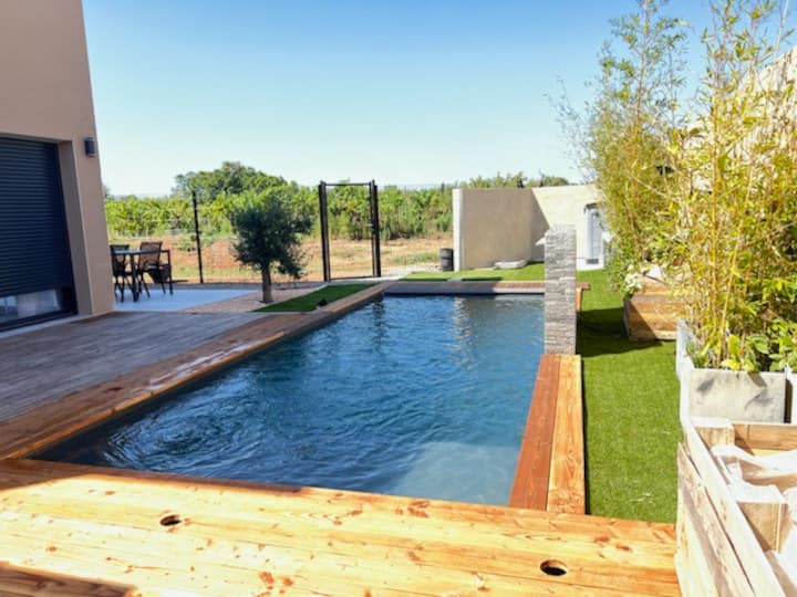 Villa Neuve 4 Ch Piscine Chauffée Proche Mer - Marseillan