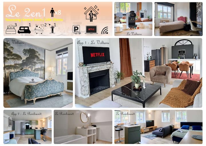 2en1 Le Tableau à Tourcoing-mouvaux (Parking/wifi) - Mouscron