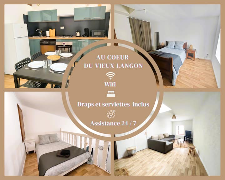 Appartement Au Cœur Du Vieux Langon -1 à 4 Pers- - Saint-Maixant