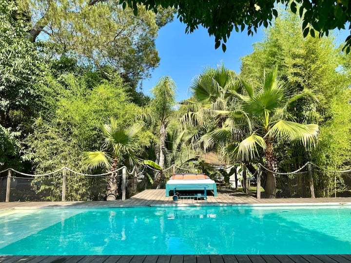 Villa La Palme : Pool, Jacuzzi  Garden & Sports - Montpellier