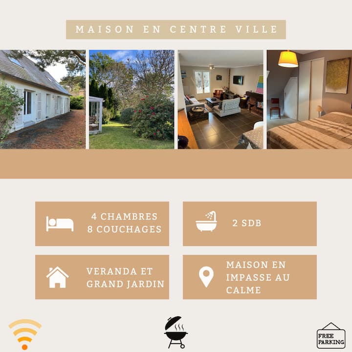 Charmante Maison Au Centre Ville Avec Jardin 8p - Perros-Guirec