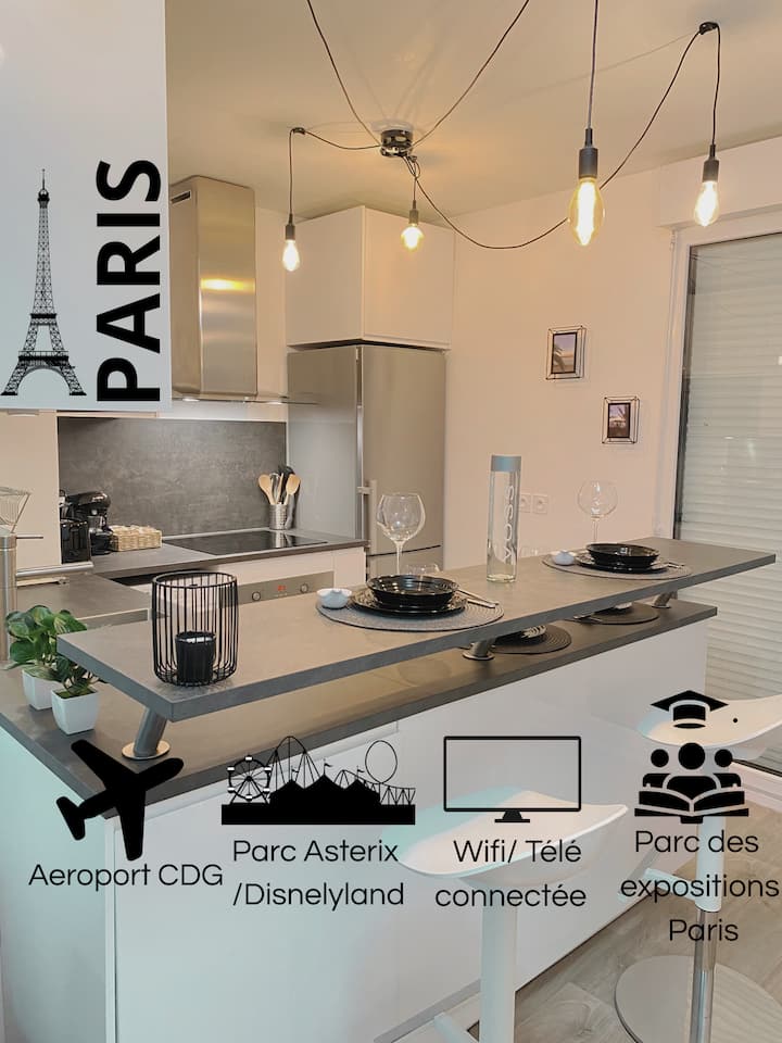 Le Cosy De L'ourcq, T2 De 40m² à 20 Min De Paris - Villepinte