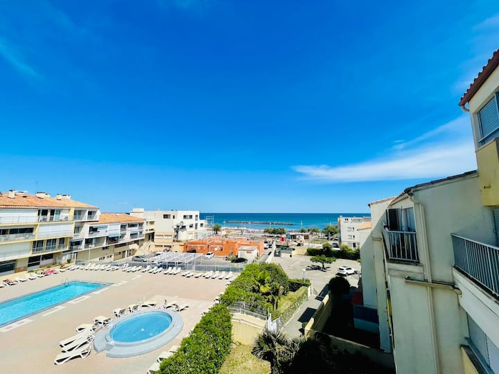 Sablotel Studio  Vue Mer / Le Mole / Piscine - Agde