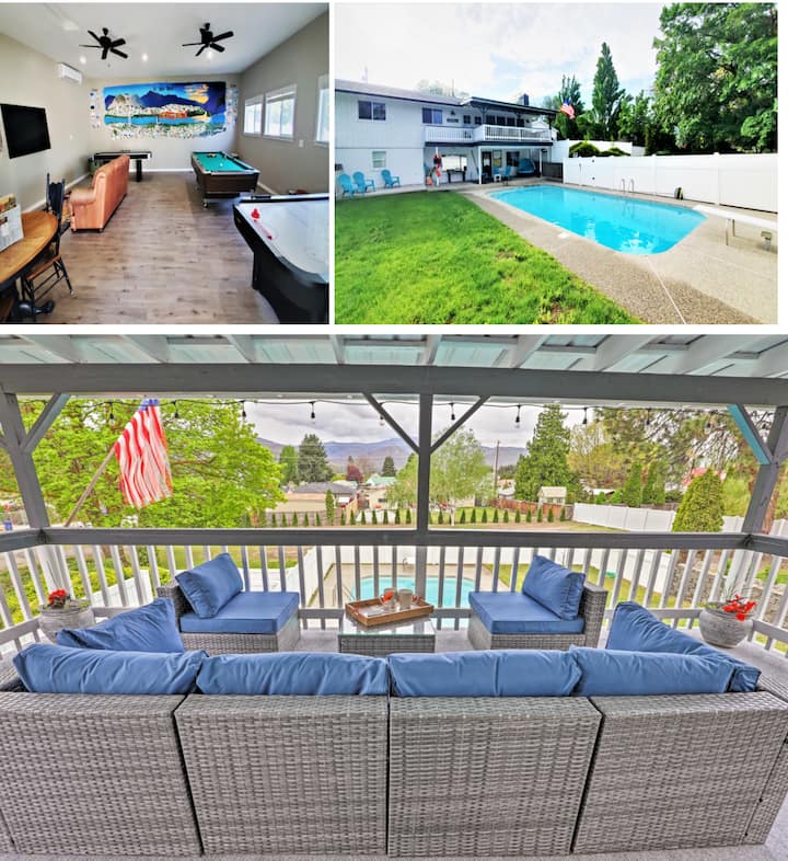 7th Street Retreat~ 
Family Fun & Year-round Pool! - Wenatchee, WA